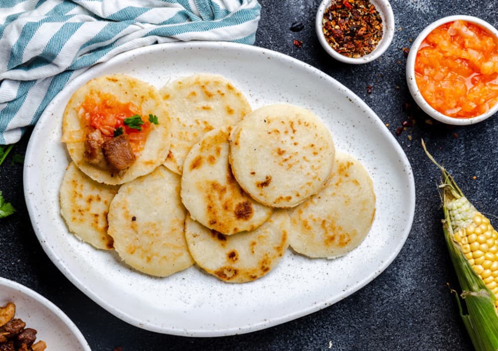 El sabor tradicional de la arepa artesanal